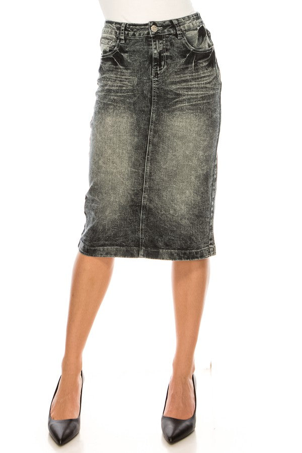Black Snow Denim Skirt – Zadie B's Fashions