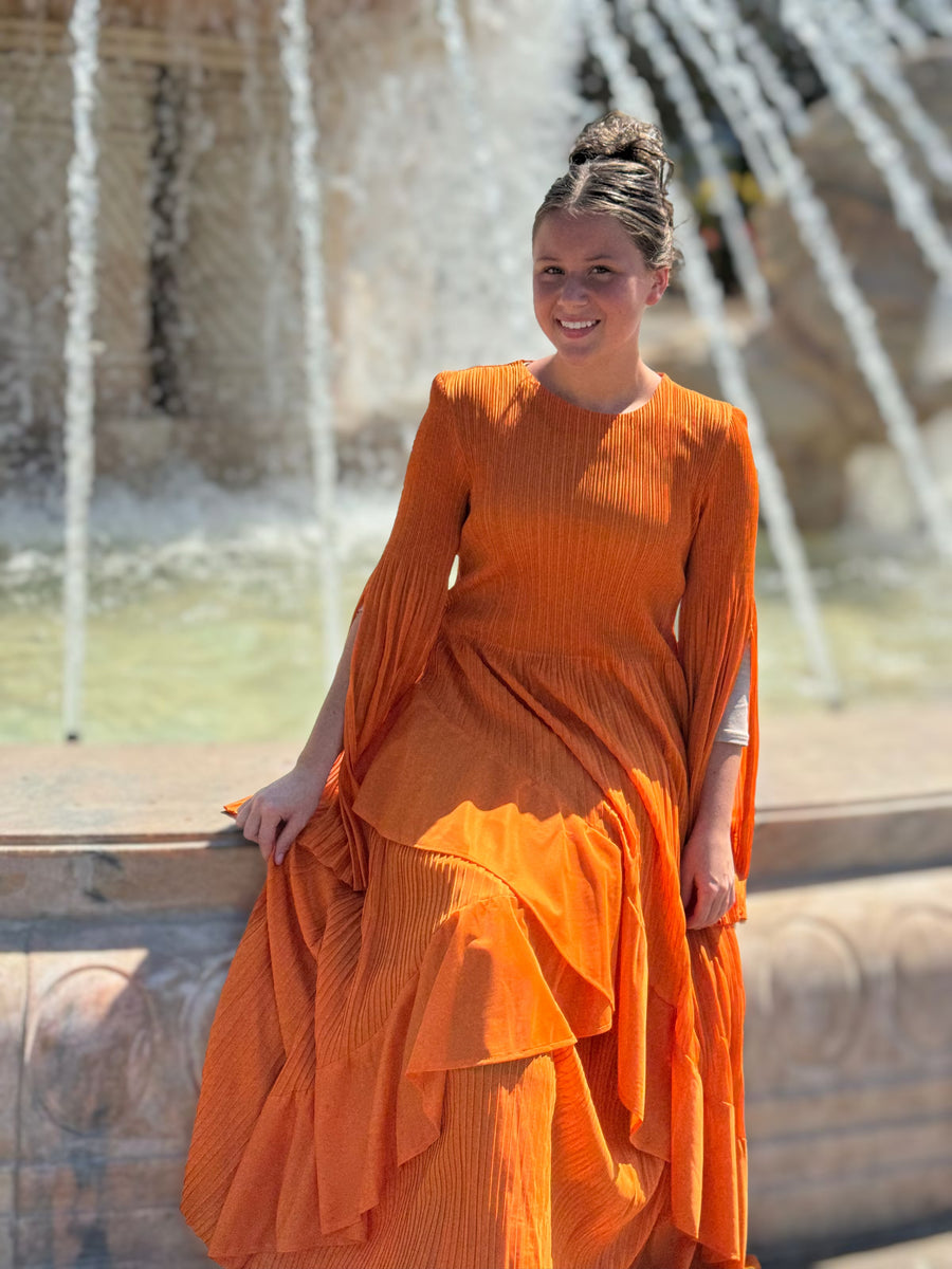 Hazel Diagonal Ruffled Dress – Zadie B's Fashions