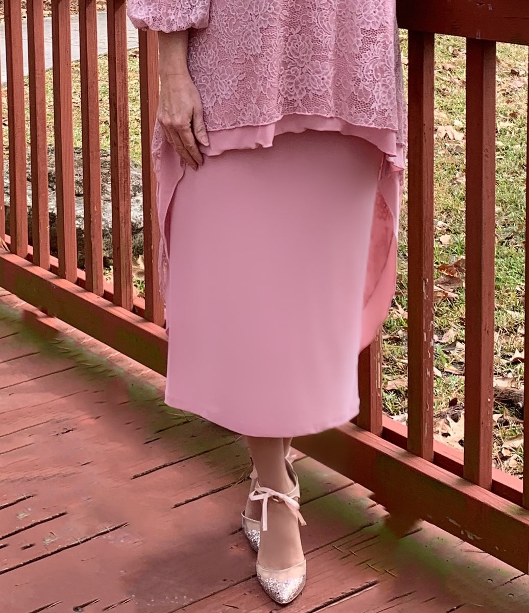 Pencil Skirt Rose Pink – Zadie B's Fashions